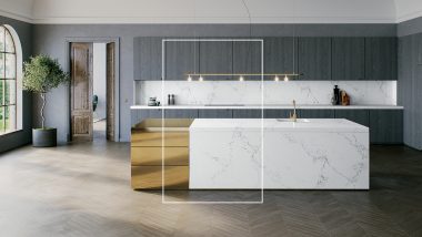 SquareRooms » caesarstone kitchen countertop engineered quartz island